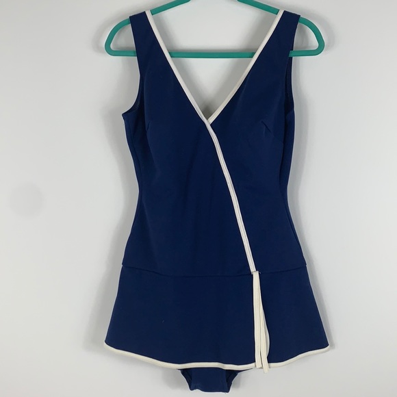 Sears | Swim | Vintage Sears Swim Suit Bluewhite B Cups 6 | Poshmark